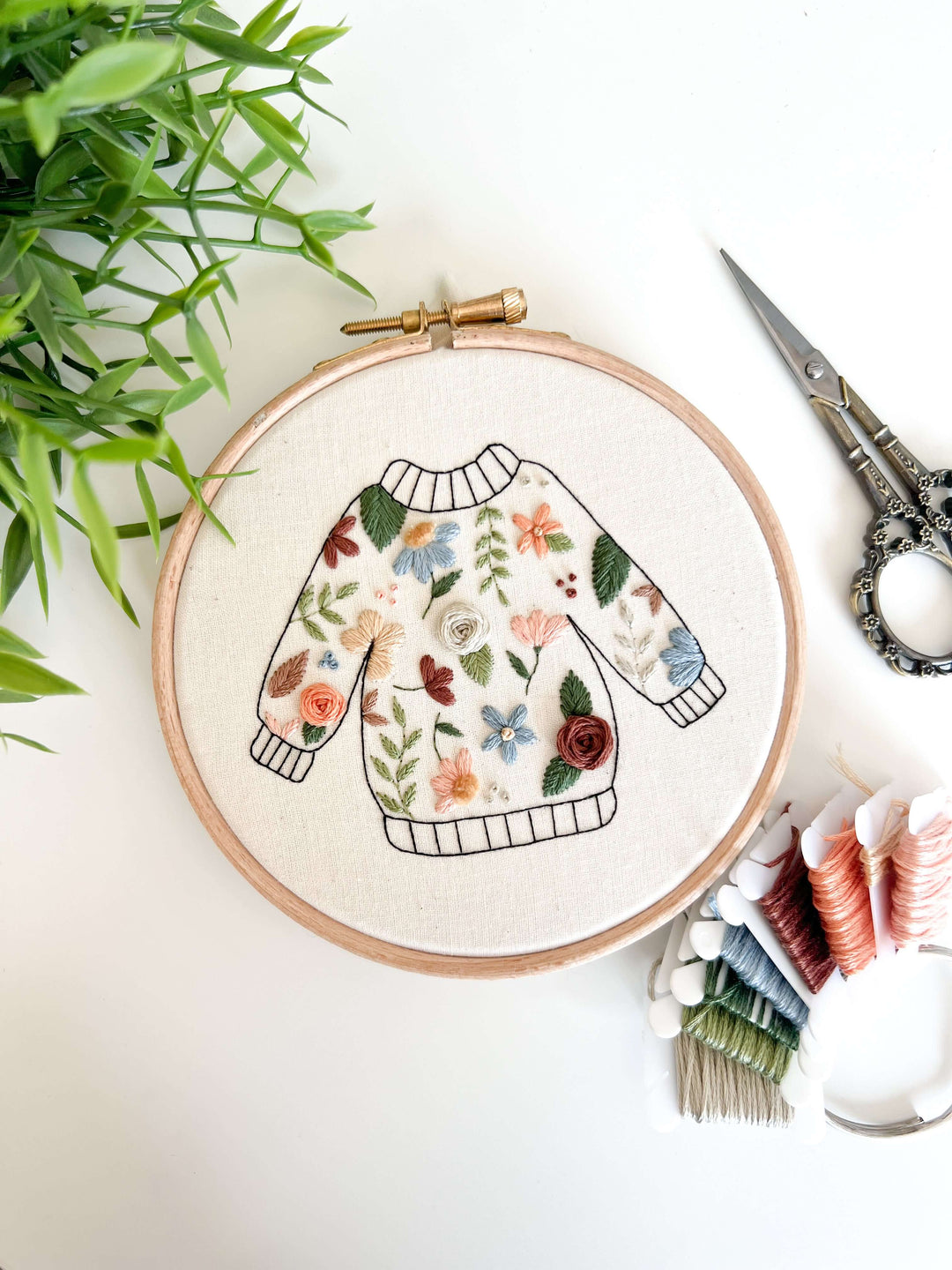 Embroidered Jumper Embroidery Pattern with Instructions || Digital Dow ...