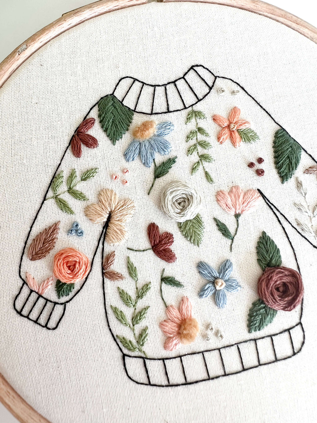 Embroidered Jumper Embroidery Pattern with Instructions || Digital Dow ...