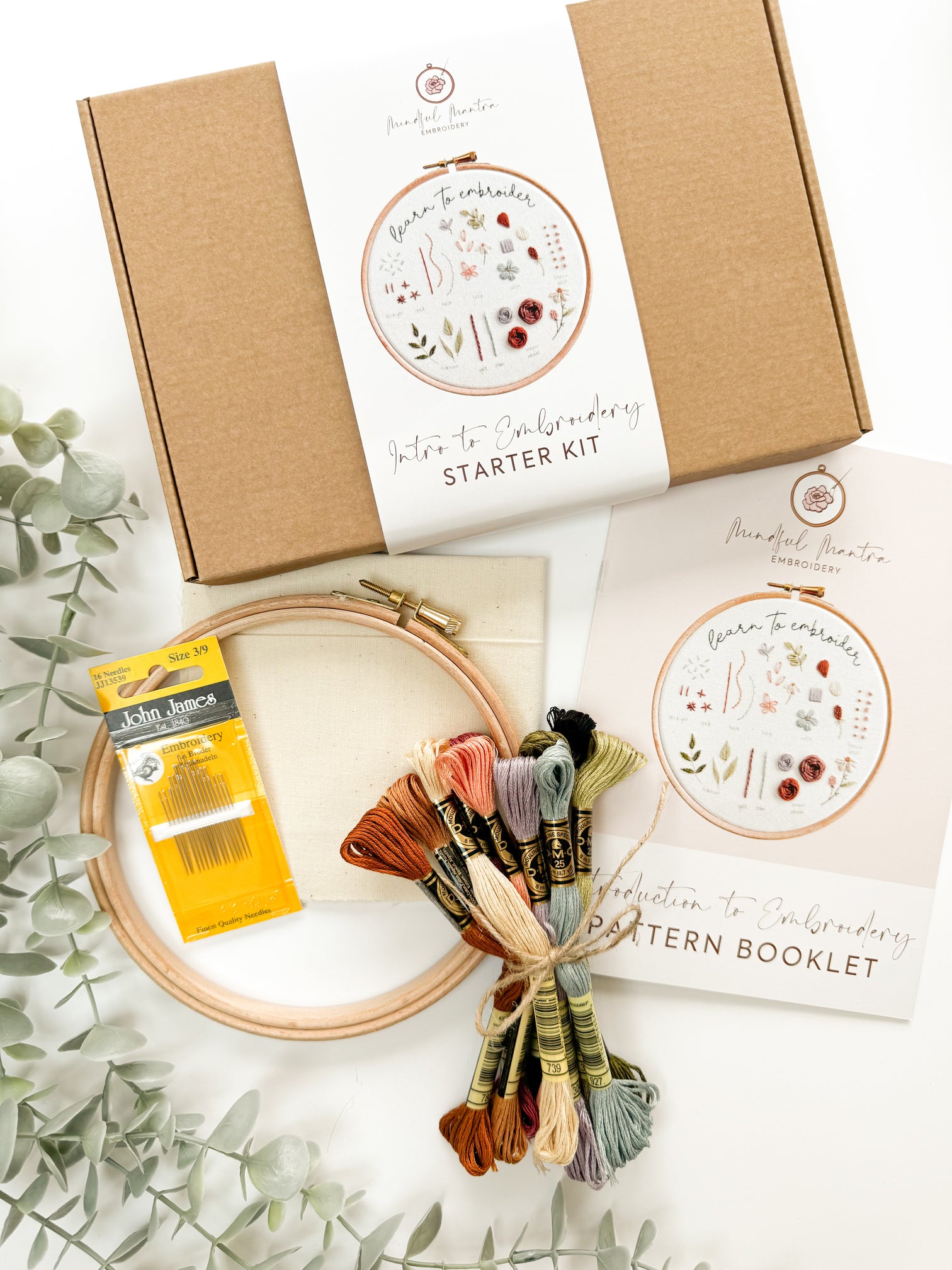 Introduction to Embroidery - Full DIY Embroidery Kit – Mindful Mantra ...