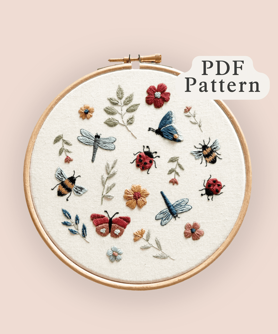 Bugs Life Embroidery Pattern – Mindful Mantra Embroidery