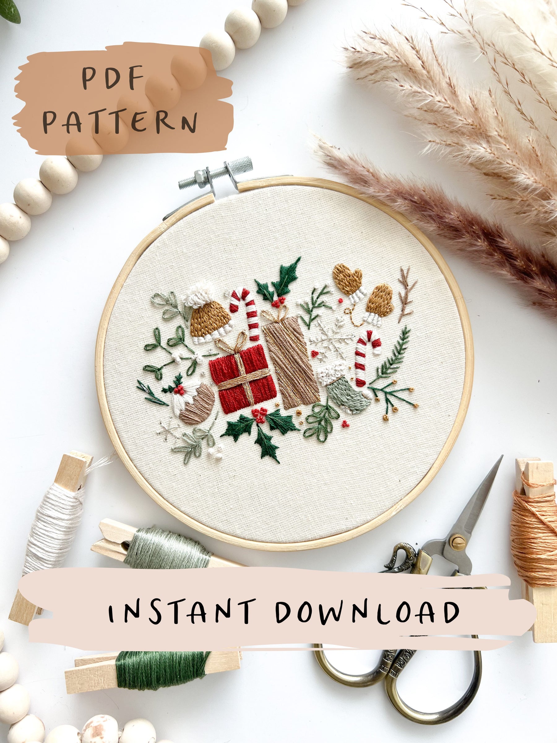 Christmas Collection– Mindful Mantra Embroidery