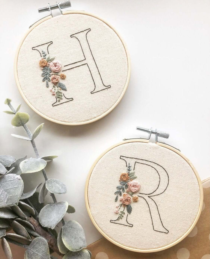 Floral Initial Alphabet - Digital Patterns with Instructions