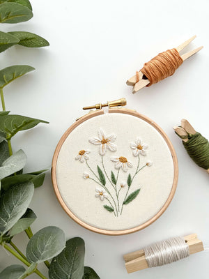 Wild Daisy Embroidery Pattern with Instructions || Digital Download ...